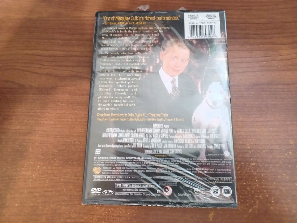 Richie Rich (DVD & Artwork ONLY)📀NEW📀 READ Case Options 85393893026 | eBay