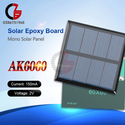 2V 150MA 3V 400MA Monocrystalline Solar Panel Module For DIY Motor Toy ...