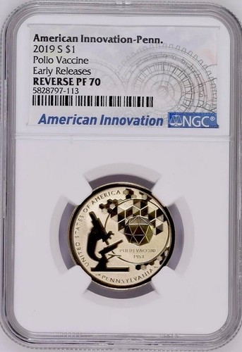 2019 S AMERICAN INNOVATION PENN POLLO VAC NGC PF70 REV💥FLAWLESS💥Early ...
