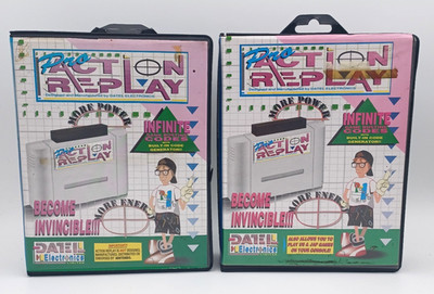 Pro Action Replay cheat codes cartridge for Super Nes NES x2 lot bundle ...