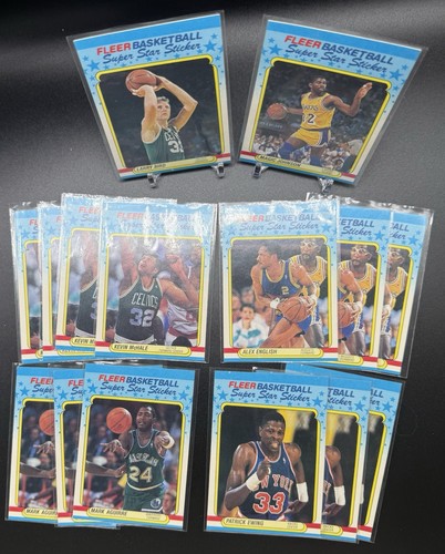Lot Of 15 1988-89 Fleer Stickers Including Larry Bird And Magic Johnson ...
