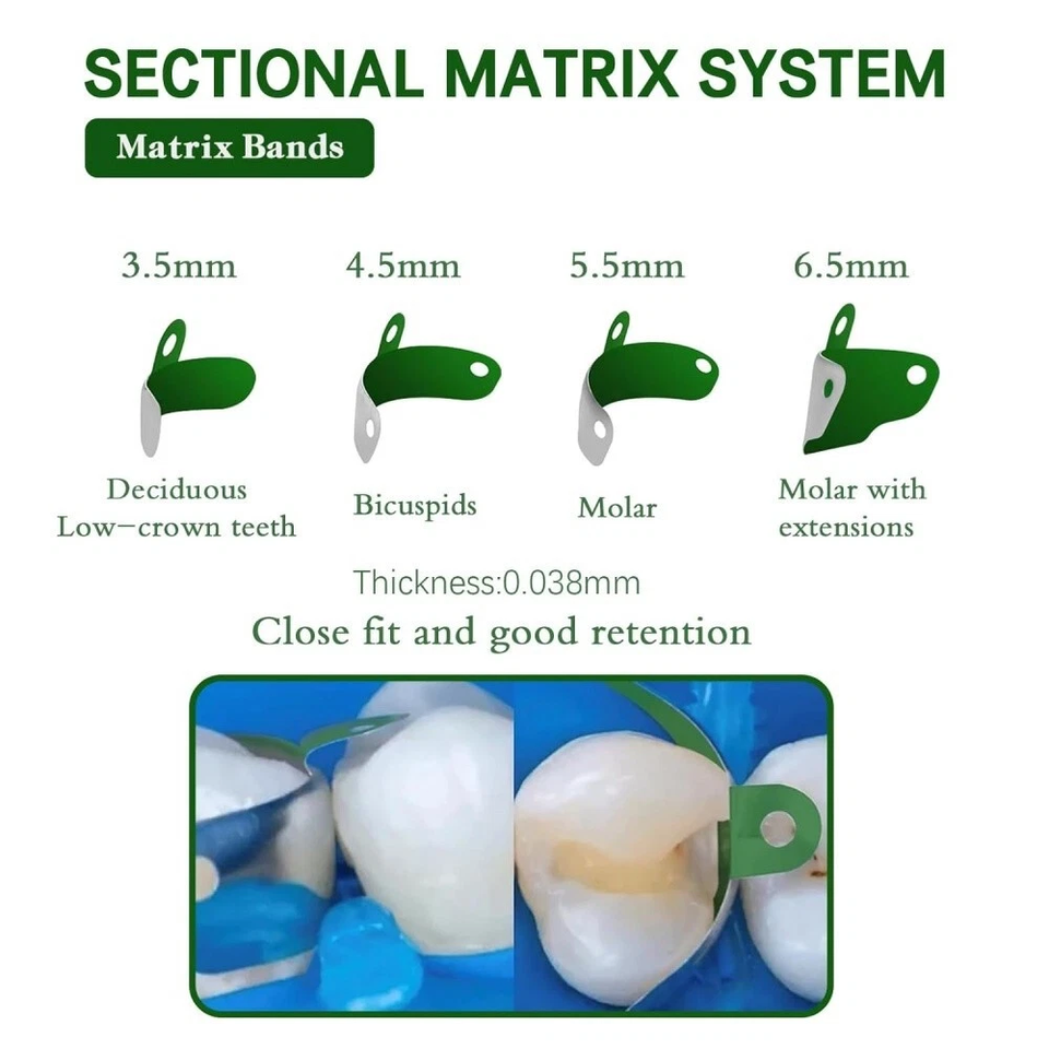 Dental Matrix Bands Ring Sectional Matrice Clamp Fit Garrison Palodent ...