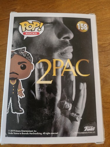 2Pac Tupac Shakur With Vest/Bandana Funko Pop #158 Rocks Vinyl Figure ...