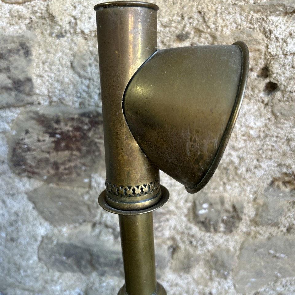 Victorian Brass & Copper Trench Candle Lamp WW1 Works 001 | eBay UK