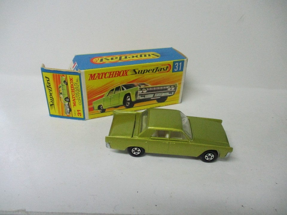 Matchbox Lesney Superfast SF31 Lincoln Continental- THIN wheels, boxed ...