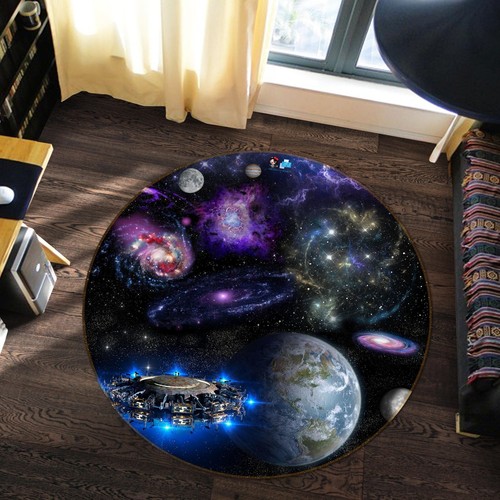 3D Galaxy Planet Spaceship ZHUA2388 Game Non Slip Rug Mat Photo Carpet ...