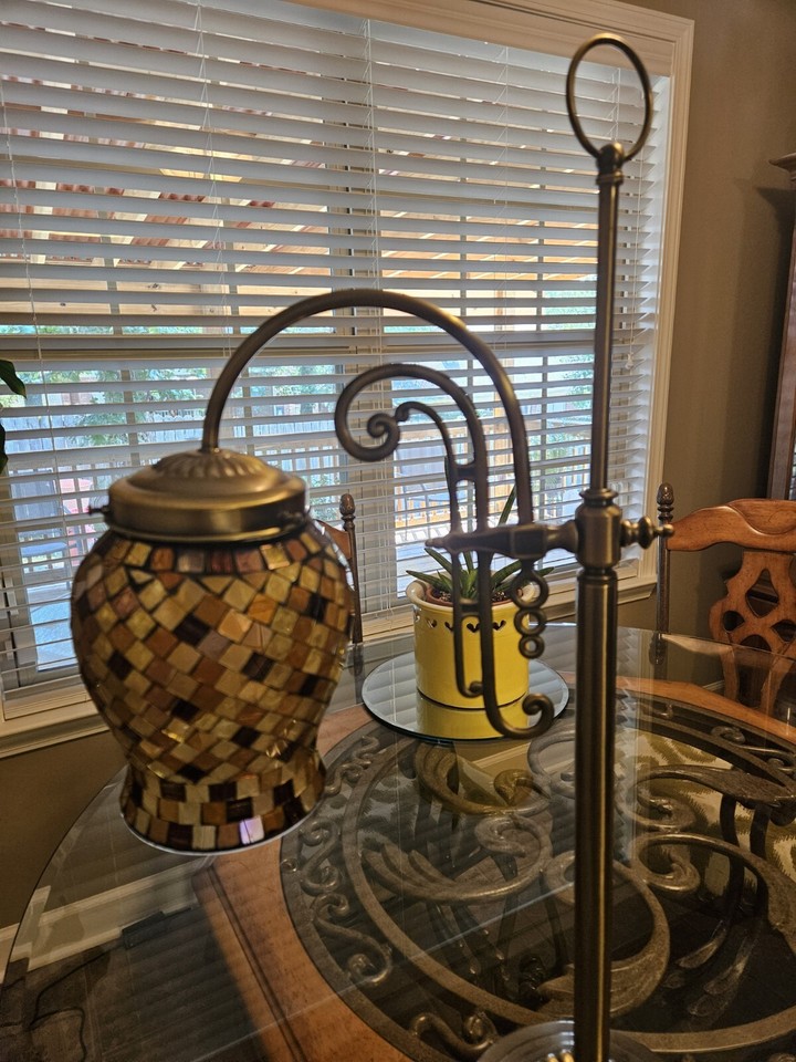 Vintage Brass Bridge Arm Lamp Steampunk style. Used Item. Very good ...