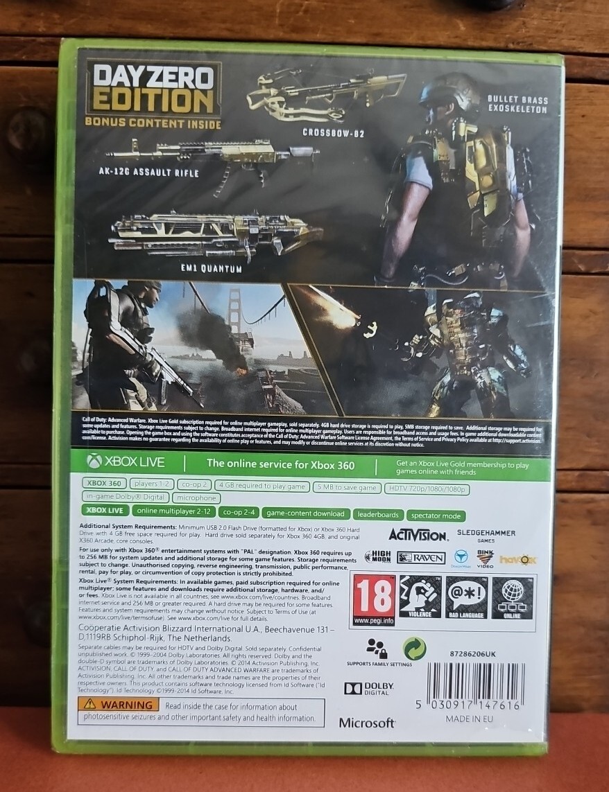 Call Of Duty Advanced Warfare - Day Zero Edition - Xbox 360 - New ...