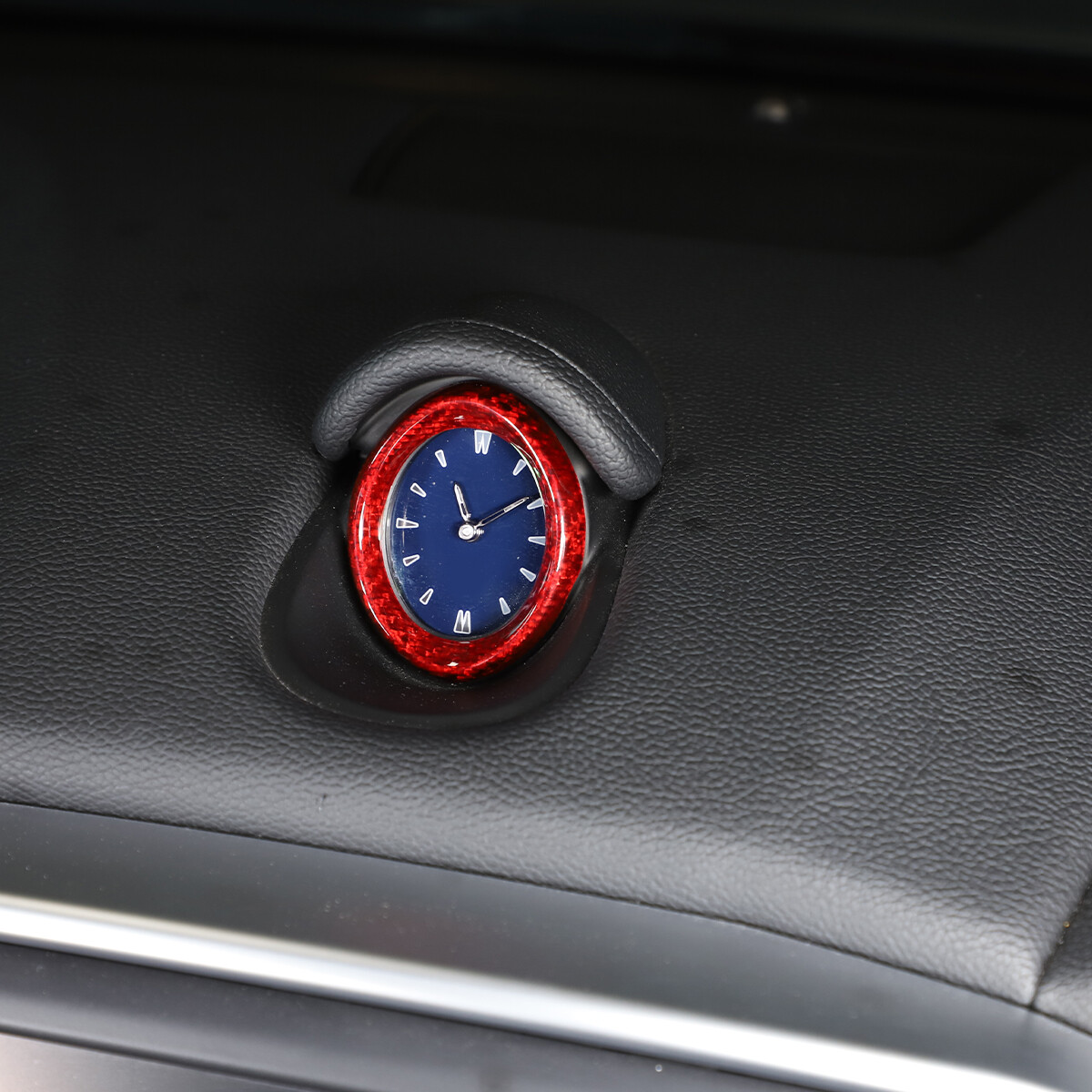 Red Carbon Fiber Dashboard clock Dial Circle Trim For Maserati Ghibli ...