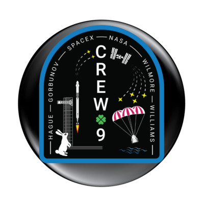 Spacex Crew-9 Button Badge 58mm (2.25") Updated Mission Patch NASA | eBay