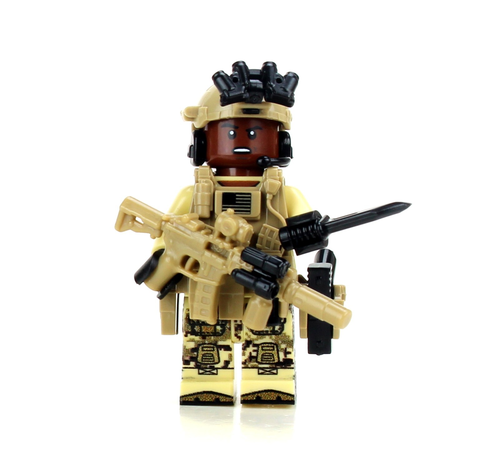 African American Special Forces Soldier made with real LEGO® minifigure ...