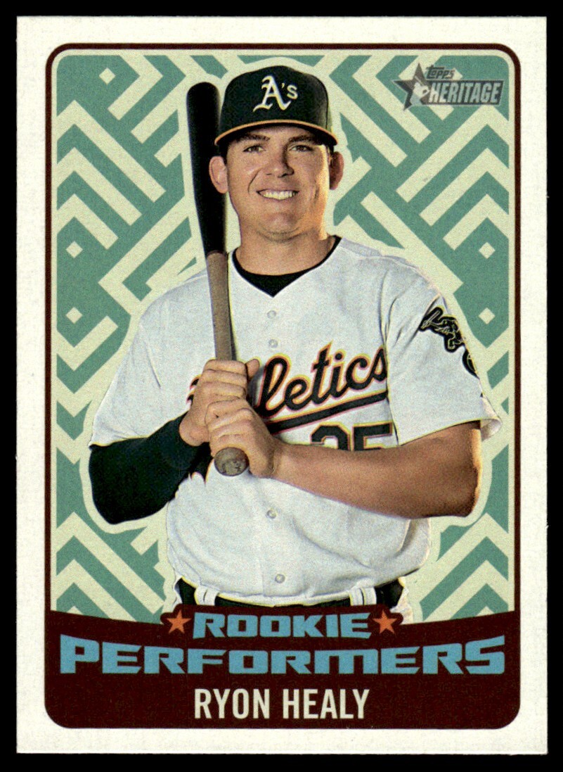 2017 Topps Heritage Rookie Performers Ryon Healy Oakland Athletics #RP ...