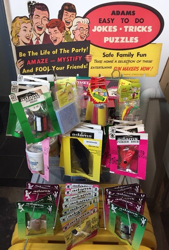 vintage ADAMS Magic Jokes Tricks Marquee Store display & dealer load ...