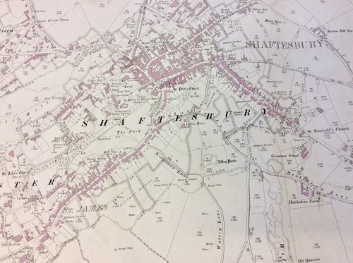 Original 1901 Hand Coloured Ordnance Survey Map Of Shaftesbury | eBay UK