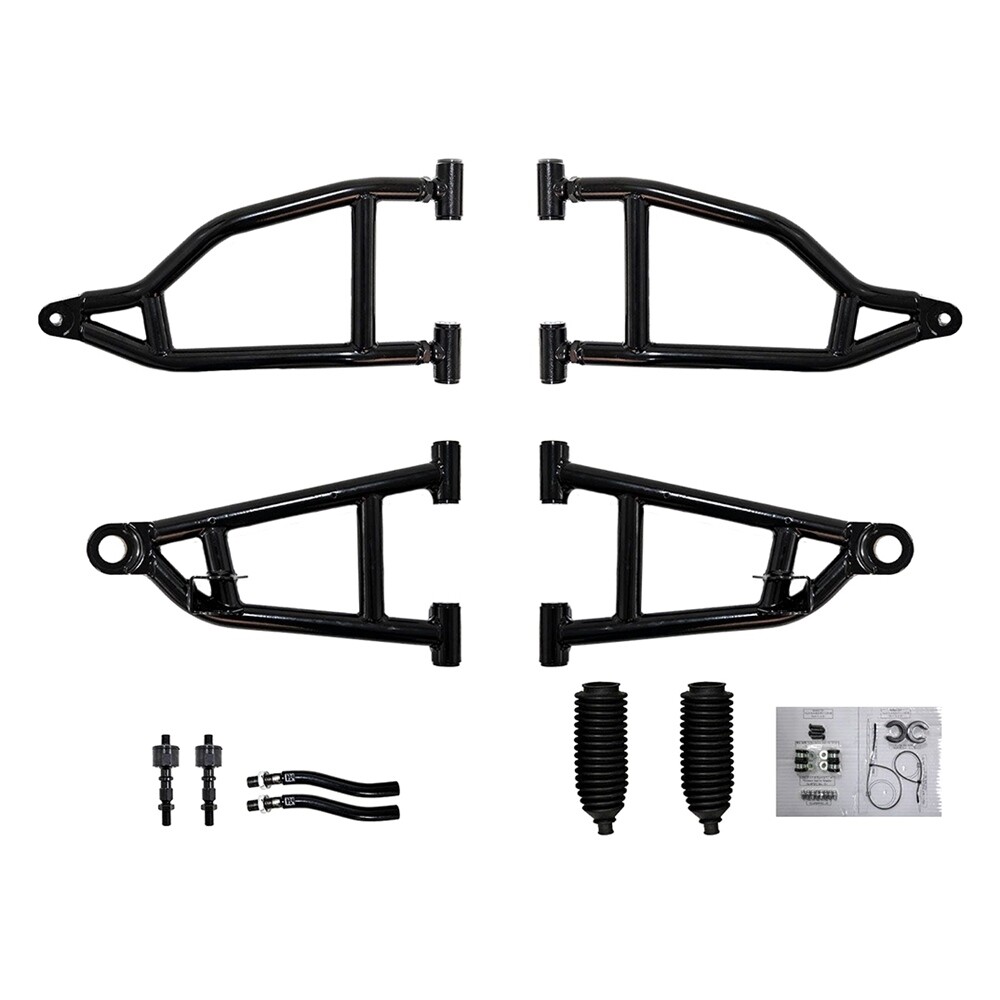 SuperATV - AAKMULEFXT1.5RHC02 - High Clearance A-Arm Kit, Black for ...