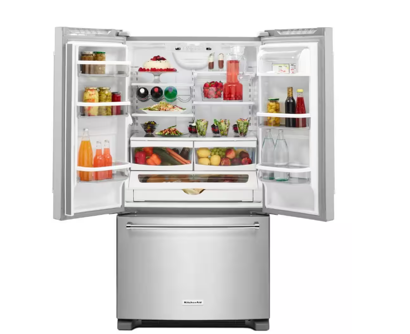 KitchenAid 36 in Stainless 25 Cu Ft French Door Refrigerator ...