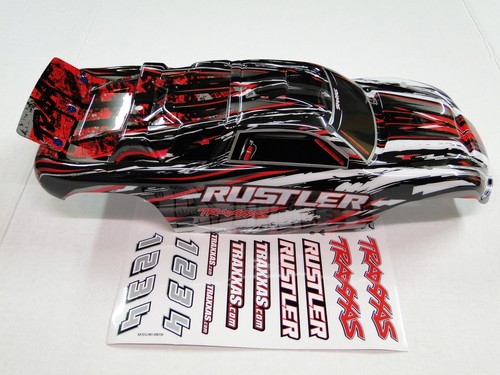 NEW TRAXXAS RUSTLER Body Painted RED Edition VXL RUE5R | eBay