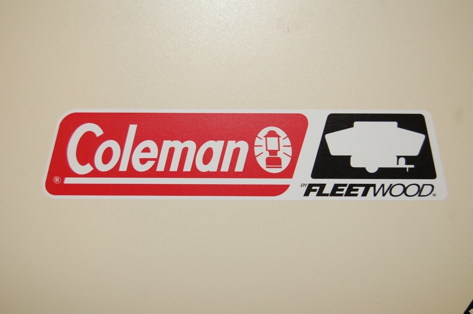 Coleman by Fleetwood Sticker label for RV Trailer lantern stove lamp | eBay