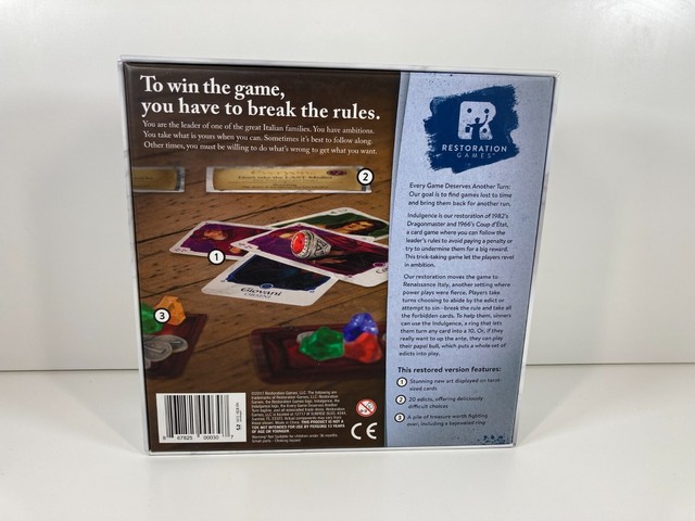 Indulgence Trick Taking Card Strategy Board Game Restoration Games ...