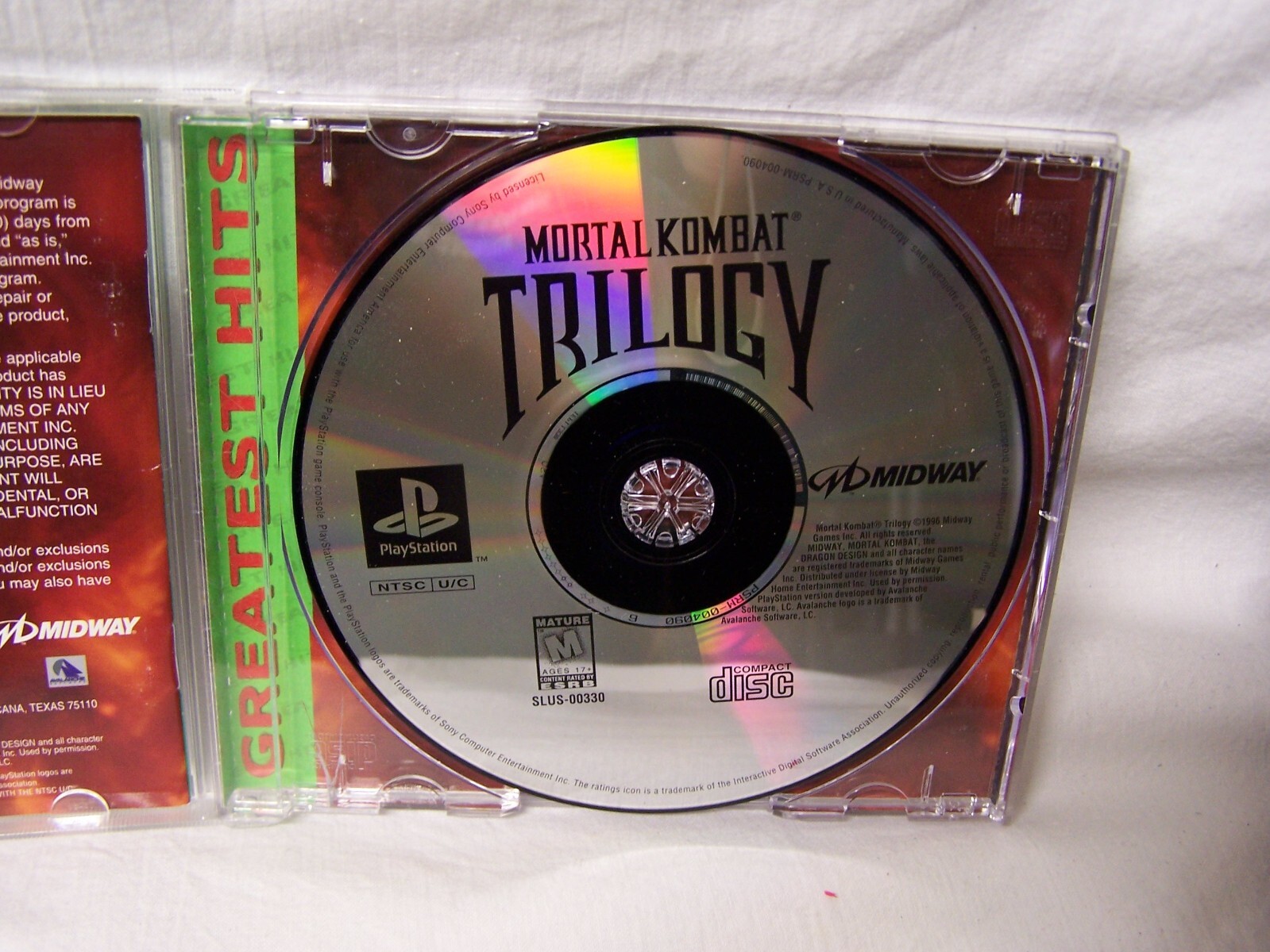 Mortal Kombat Trilogy (Sony PlayStation 1) PS1 Greatest Hits CIB ...