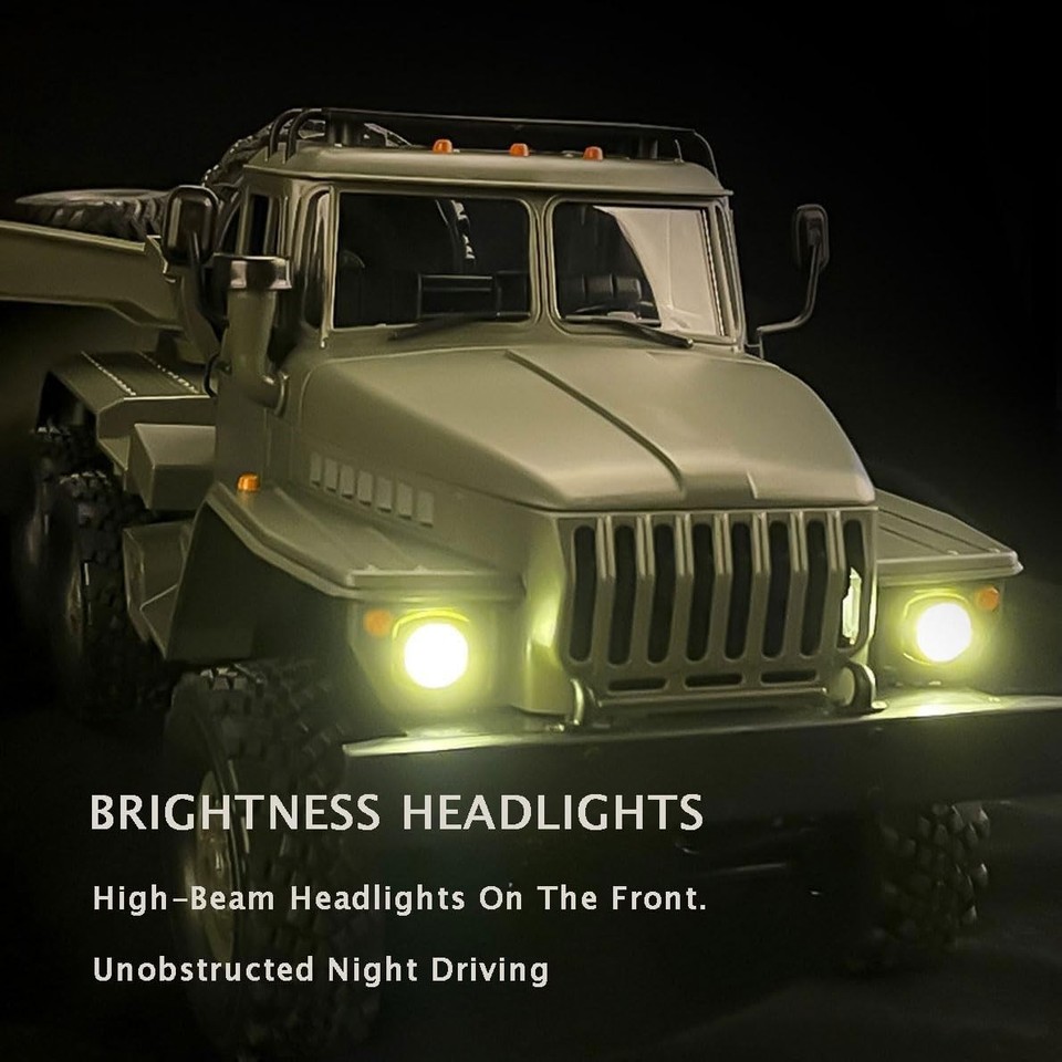 RC Semi Truck, 2.4Ghz 6WD Remote Control Army Truck Trailer, 41.3 Inch ...