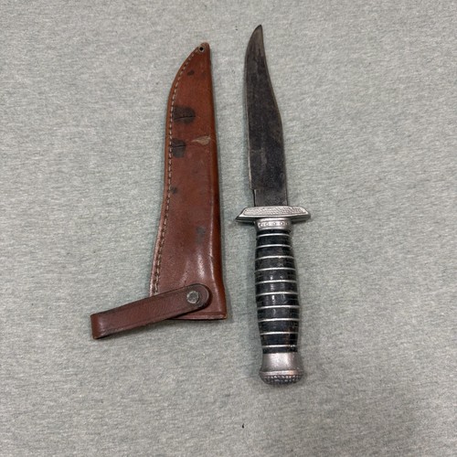 Rare Vintage Edge Brand Frontier Bowie Knife Stacked Leather Solingen ...