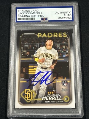 2024 Topps Signed Jackson Merrill US169 Rookie Debut Autographed Auto ...