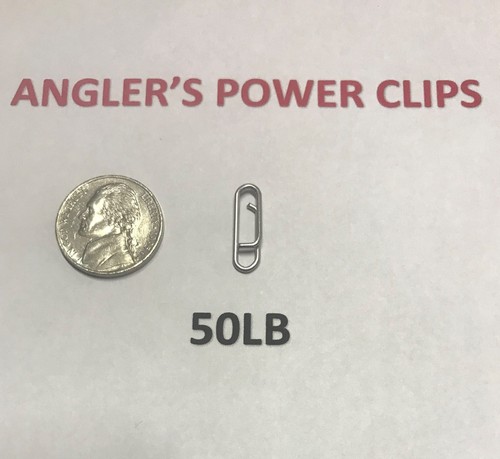 Anglers Power Clips Paperclip Fishing Lure Fast Snap 25 BULK pack 50lb ...