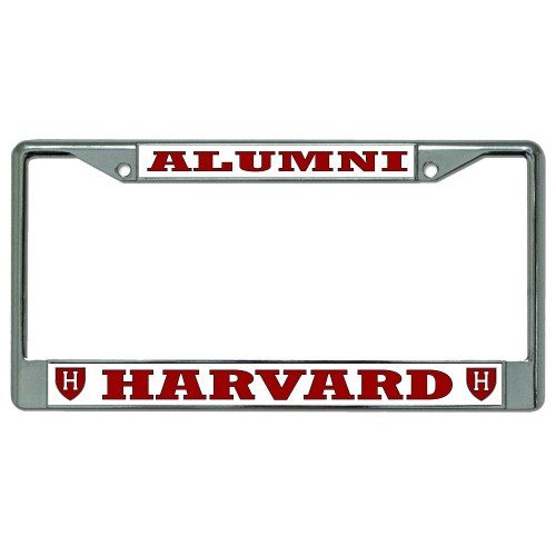 HARVARD ALUMNI METAL CAR CHROME LICENSE PLATE FRAME MADE IN USA | eBay