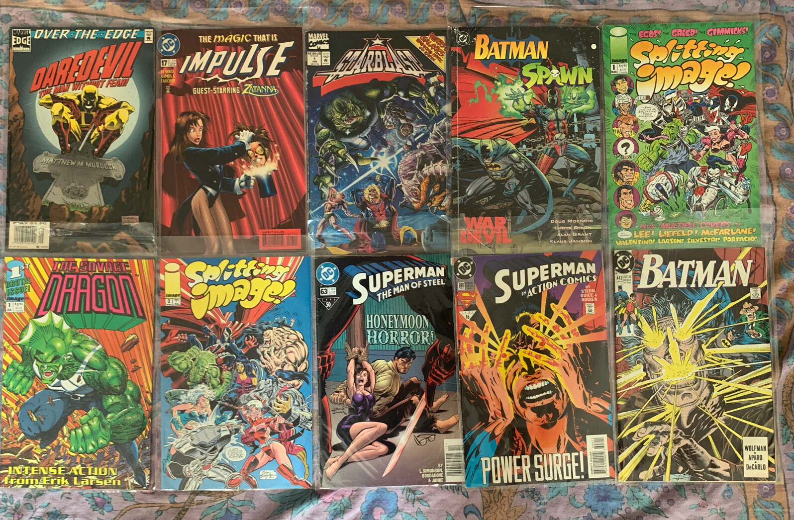 90s Comic Book Lot (20) Marvel, DC, Image, Ironman, Spiderman, Superman ...