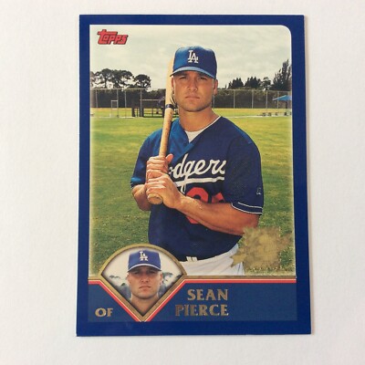 2003 Topps #299 First Year Sean Pierce Los Angeles Dodgers | eBay