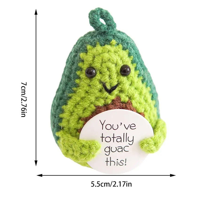 Positive Knitted Doll With Positive Card Crochet Fruit Toy For ...