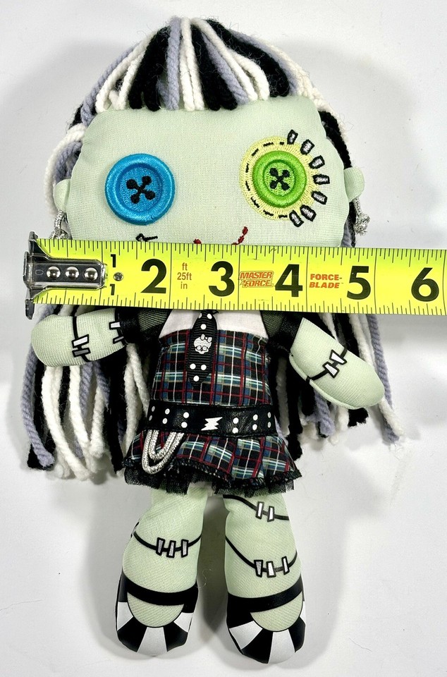 Monster High Frankie Stein 9" Plush Stuffed Rag Doll Yarn Hair Button ...