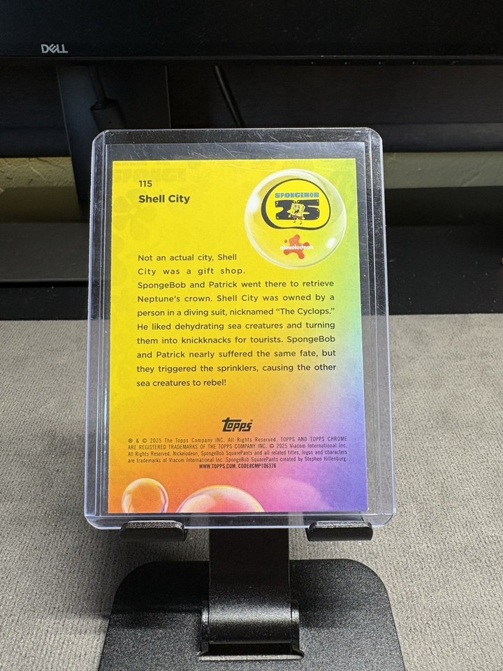 2025 TOPPS CHROME SPONGEBOB SHELL CITY BLUE BUBBLEFRACTOR #D /99 | eBay