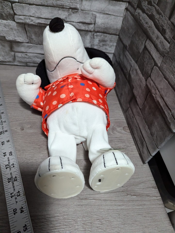 Hallmark 14" Plush Animated Dancing Summertime Snoopy Joe Cool Peanuts ...