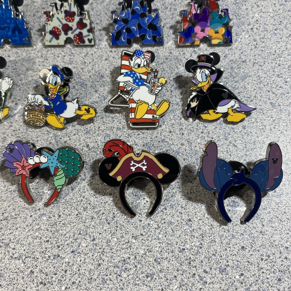 Wave A 2025 Walt Disney World Hidden Mickey Disney Pins Complete Set ...