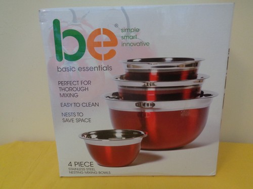 New basic essentials 4 piece stainless steel nesting bowls 48552511995 ...