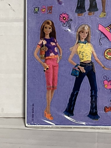 Vintage 2002 Barbie Doll Fashion Stickers 2 Sheets NEW Mattel Sandylion ...