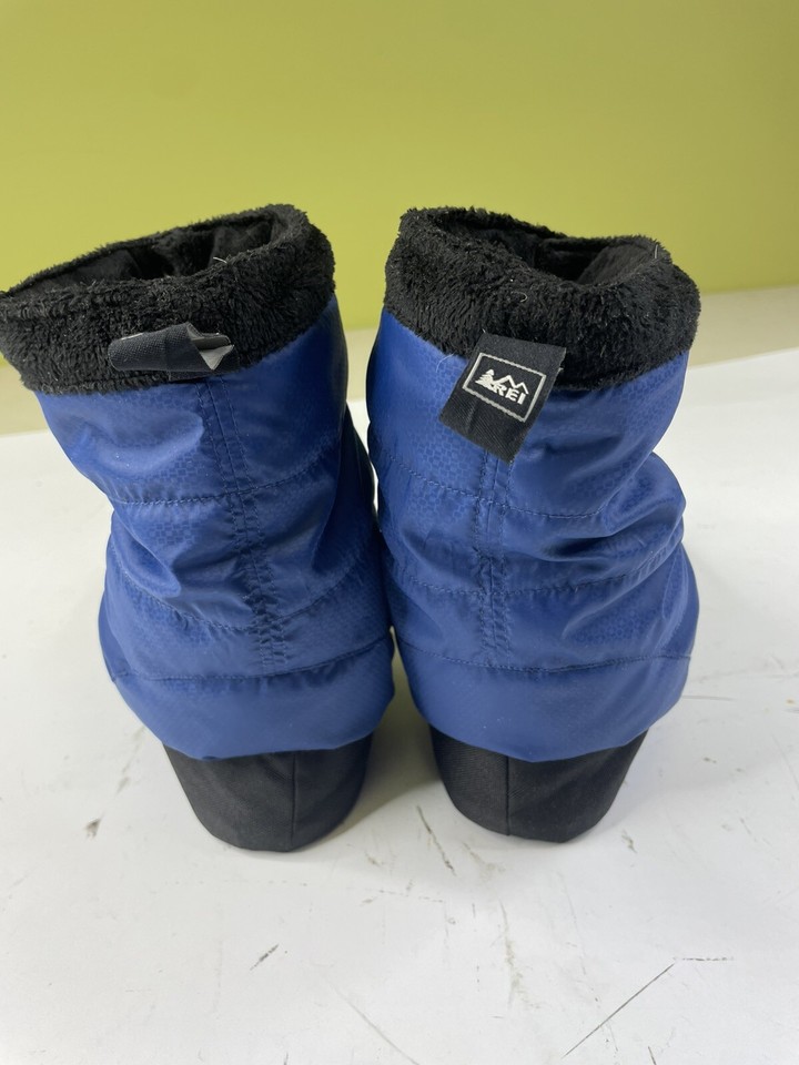 Mens REI Blue Vintage Duck Down Insulated Camp Slippers Booties Boots ...