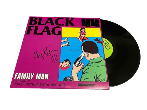 GREG GINN BLACK FLAG SIGNED AUTOGRAPH FAMILY MAN VINYL RECORD LP PROOF ...