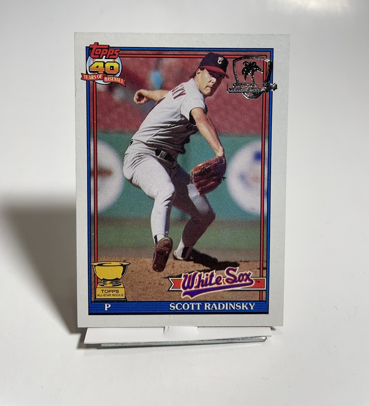 1991 Topps Desert Shield #299 Scott Radinsky All Star Rookie White Sox ...