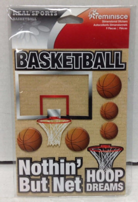 Reminisce Dimensional Basketball Hoop Net Sports Scrapbook Stickers ...