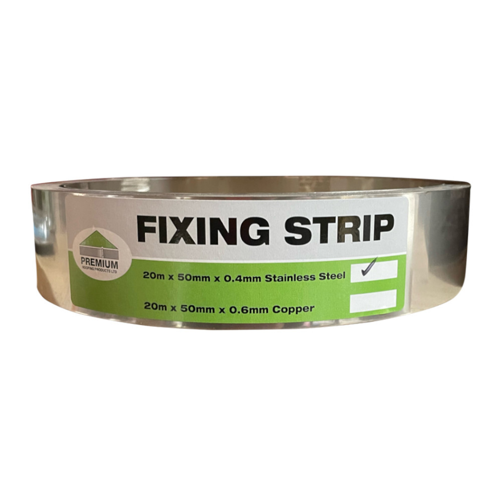 Premium Lead Fixing Strip Stainless Steel or Copper 20m x 50mm Secures ...