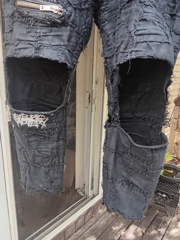Crust Pants Punk Size 34 Patchwork | eBay