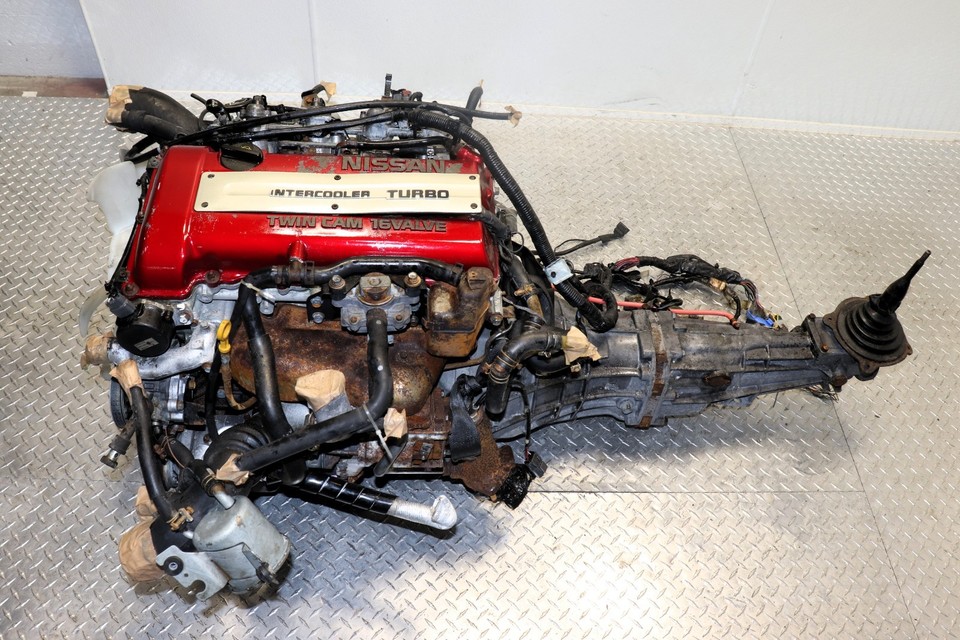 SR20DET NISSAN SILVIA S13 2.0L DOHC TURBOCHARGED REDTOP JDM ENGINE W ...