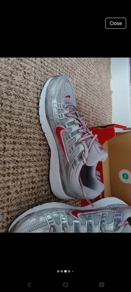 Nike P6000 Metallic Silver Red Trainers UK5.5 GS | eBay UK