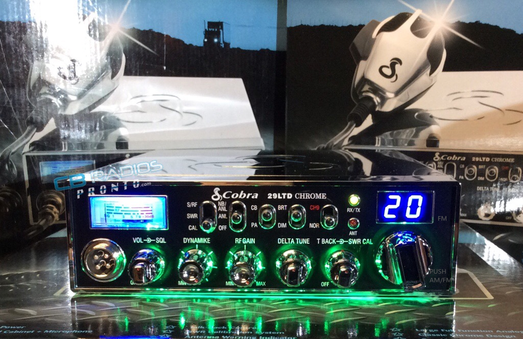 Cobra 29 LTD Chrome CB -GREEN NITRO + PERFORMANCE TUNED+RECEIVE ENHANCE ...