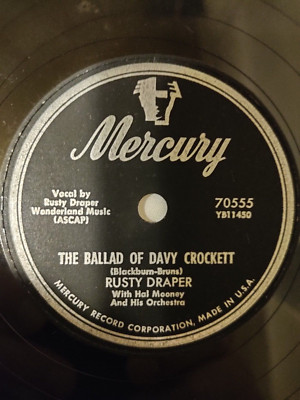 Rusty Draper, Pop, Mercury 78rpm, The Ballad of Davy Crockett/ VG++ | eBay