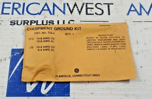 NEW GE TGL2 Equipment Ground Kit | eBay