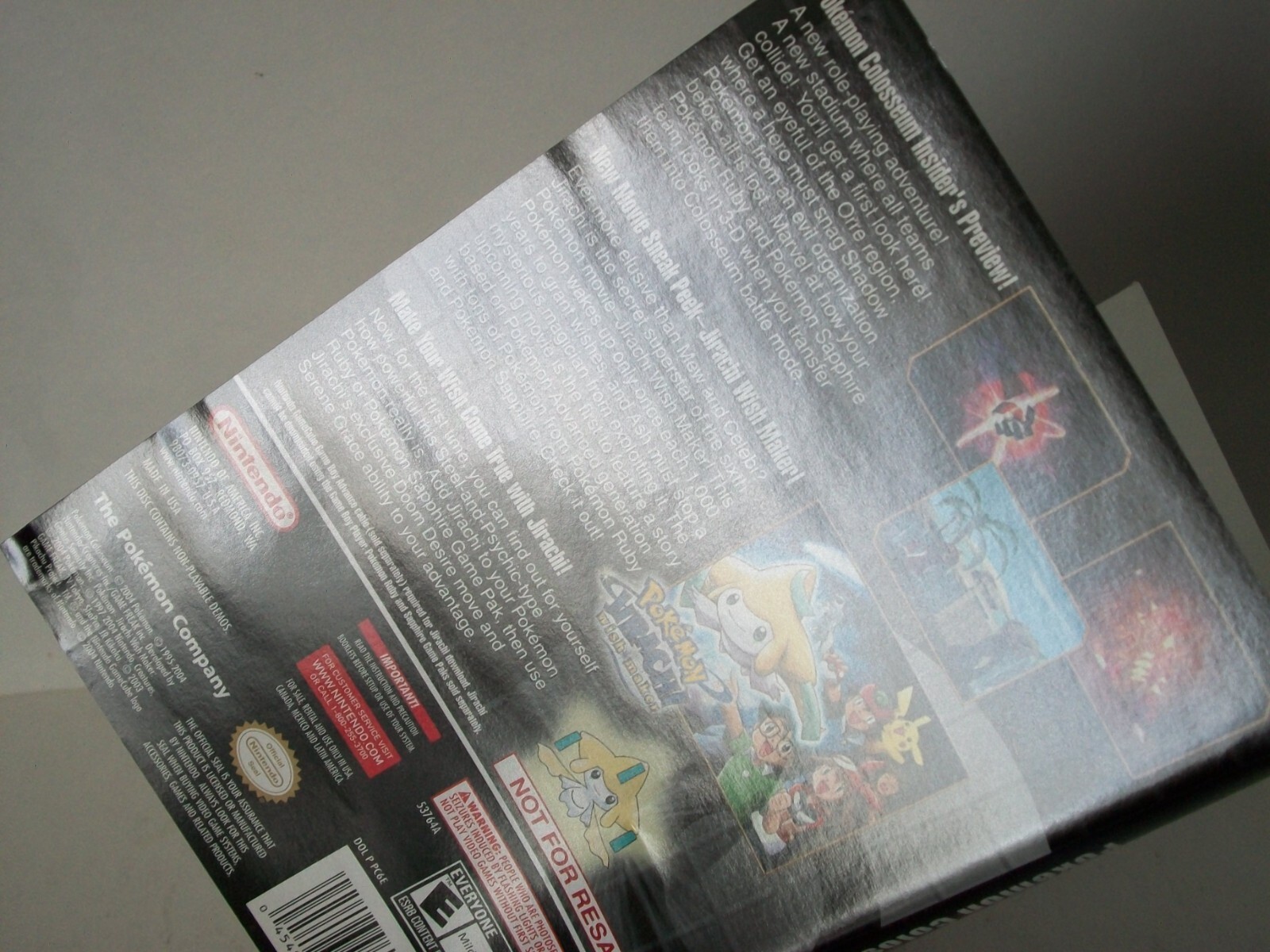Pokemon Colosseum Bonus Disc Nintendo GameCube Disk Case Jirachi ...